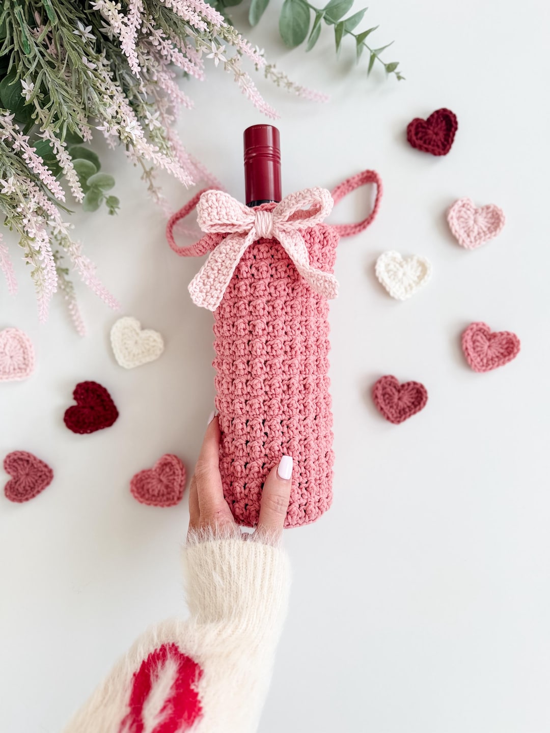CROCHET PATTERN & VIDEO/ the Winterberry Wine Bottle Cozy, Crochet ...