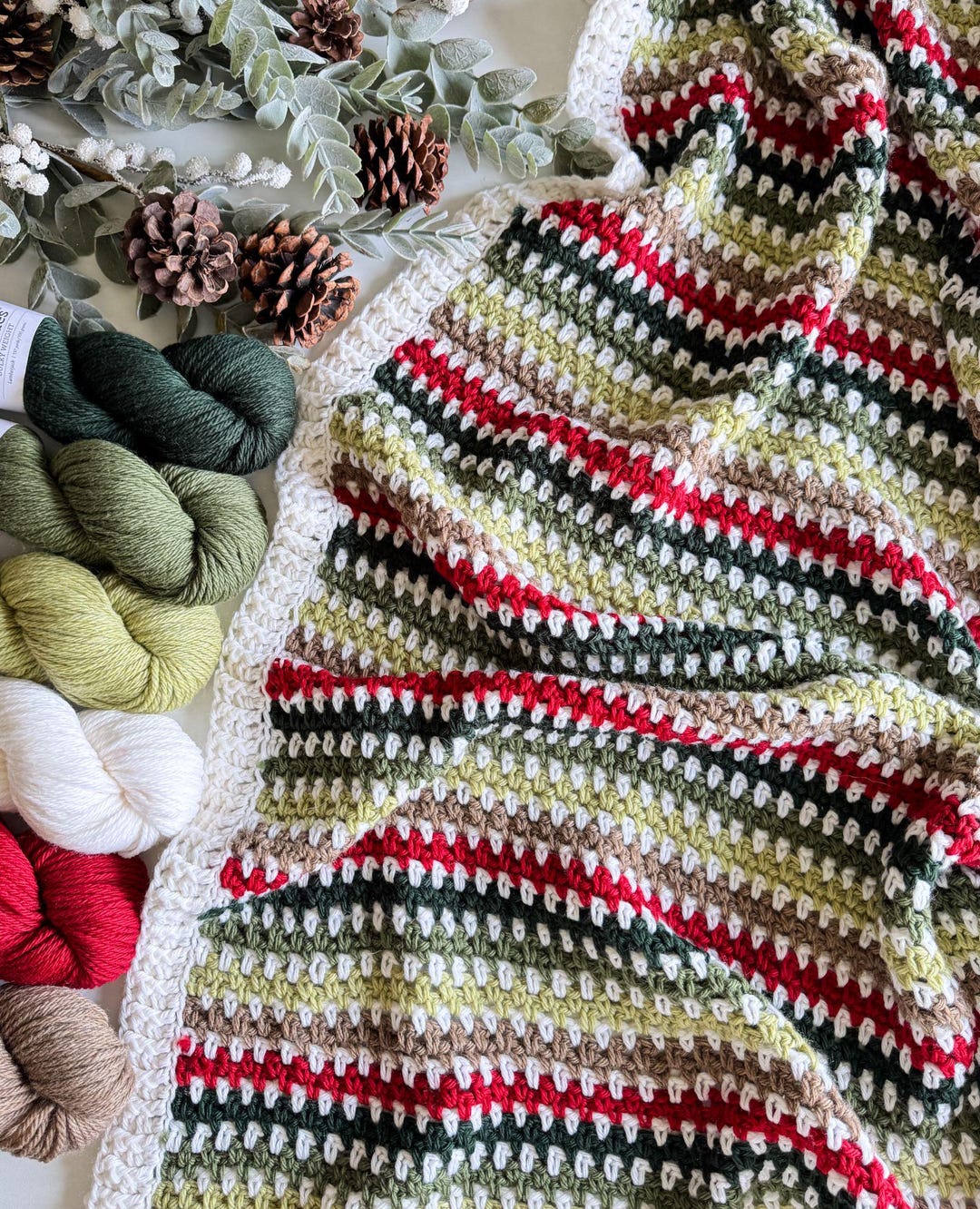 CROCHET PATTERN & VIDEO/ Holiday Weave Blanket, Crochet Blanket Pattern ...