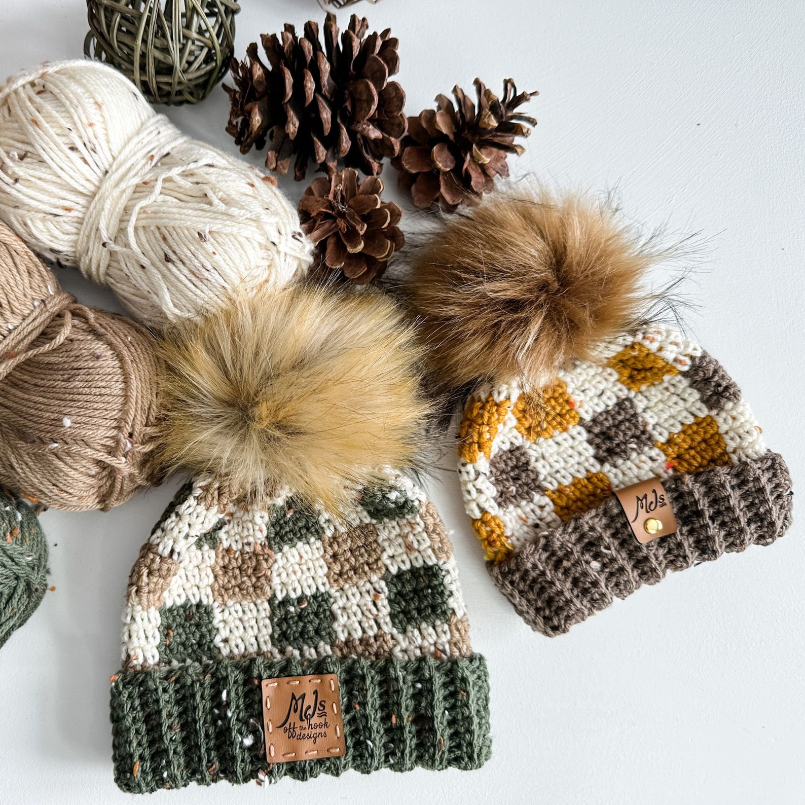 Crochet Hat Pattern/ Rustic Buffalo Plaid Hat - Etsy