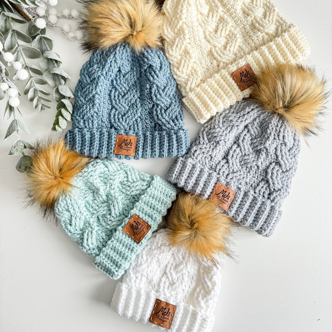 CROCHET PATTERN & VIDEO/ Cozy Cottage Cabled Hat, Crochet Hat, Crochet ...