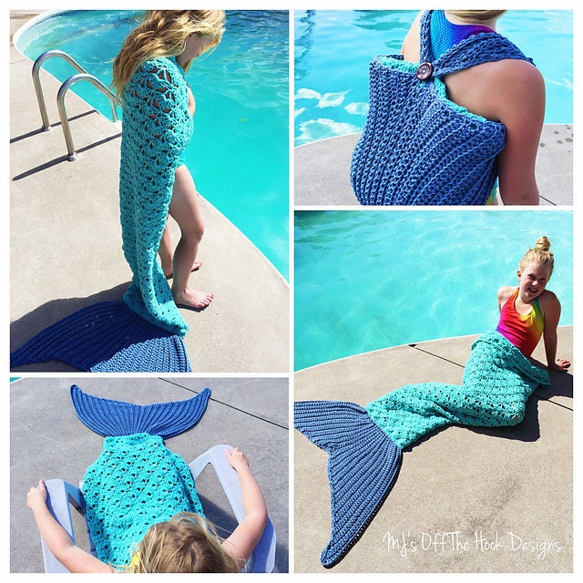 CROCHET PATTERN Mermaid Beach Towel Bag Mermaid Beach Bag | Etsy