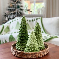 CROCHET PATTERN & VIDEO/ Loopy Tree Ornament, Christmas Tree Ornament ...