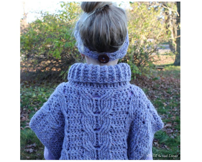 CROCHET PATTERN Cable Poncho - Poncho Crochet Pattern - Autumn Breeze ...