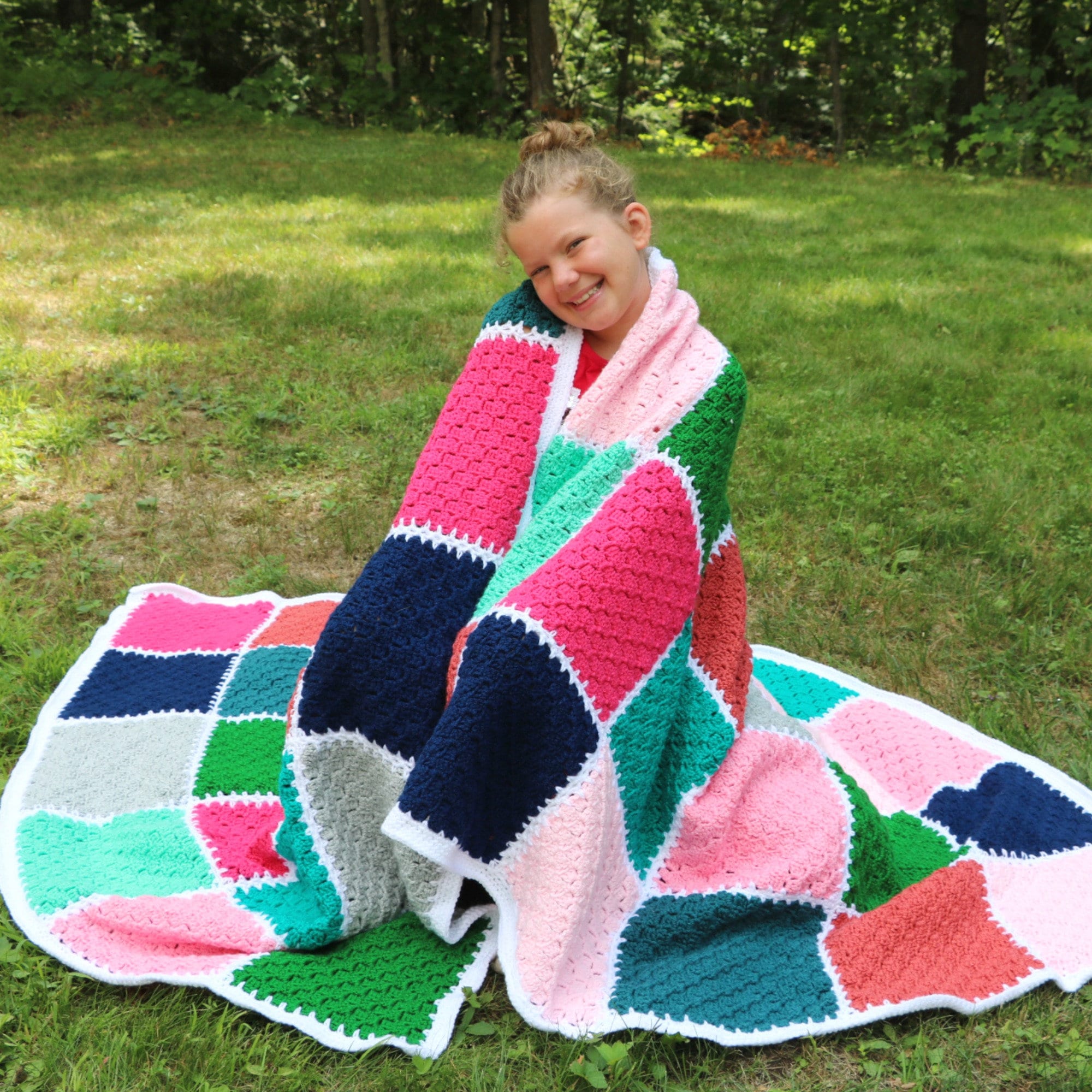 CROCHET PATTERN / Modern Patchwork Throw Blanket - Etsy