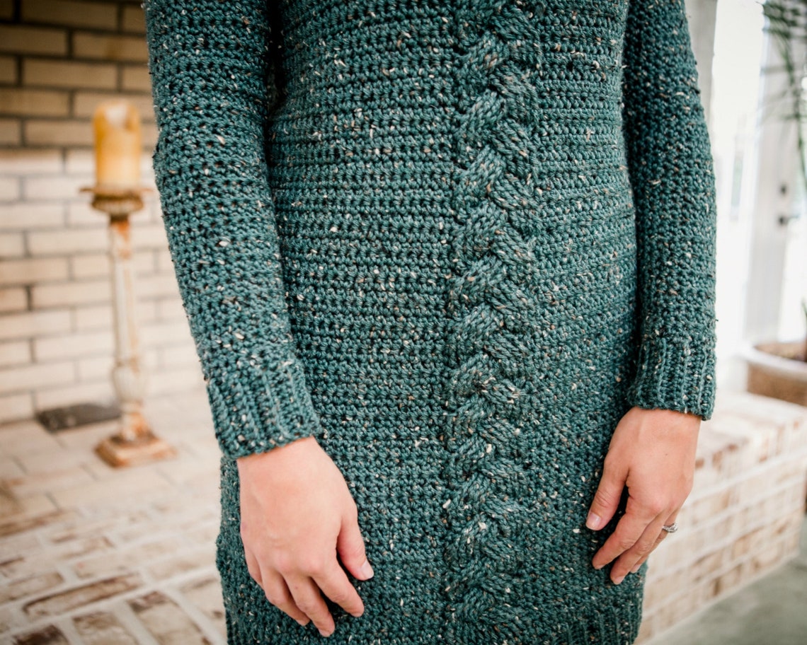 CROCHET PATTERN & VIDEO/ Coconut Macaroon Sweater Dress, Crochet Dress ...