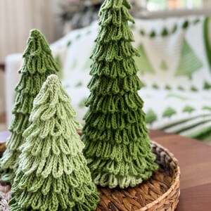 CROCHET PATTERN & VIDEO/ Ombre Loopy Trees, Crochet Tree Pattern ...