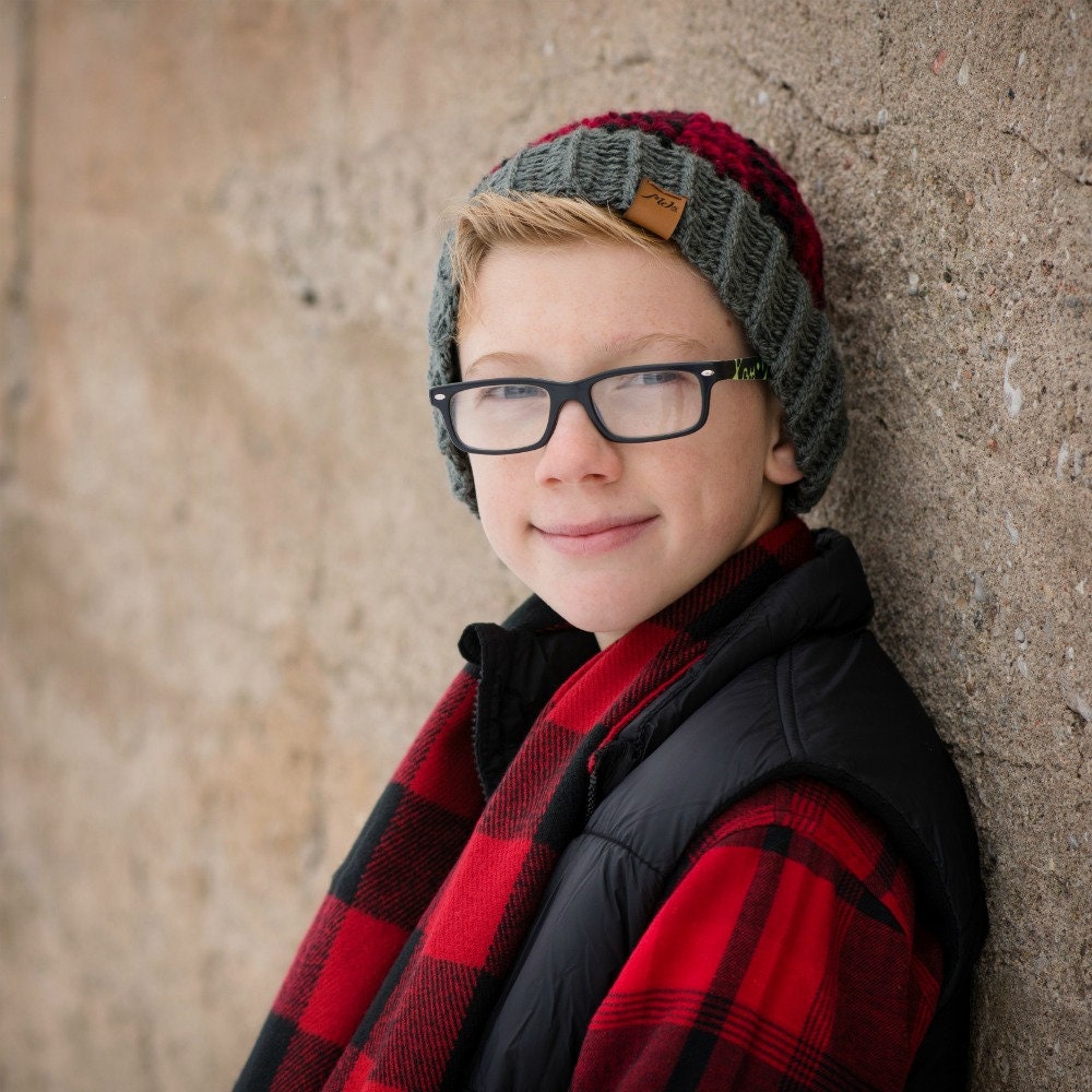 CROCHET PATTERN Buffalo Plaid Family Hat Set - Etsy Canada