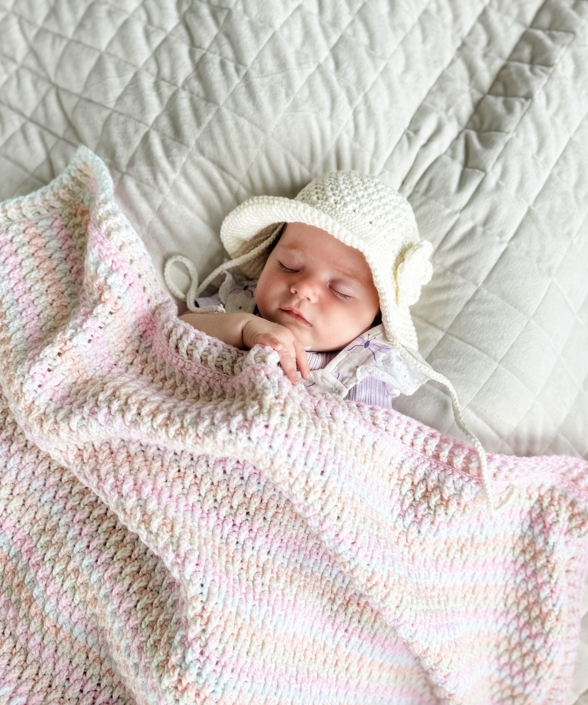 CROCHET PATTERN & VIDEO/ Baby Sand Sunhat, Baby Crochet Sunhat Pattern ...