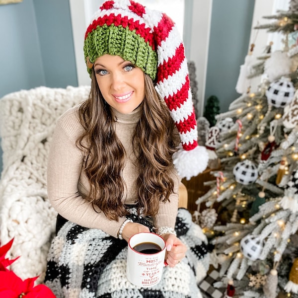 Santa Hat Chunky Crochet - Etsy