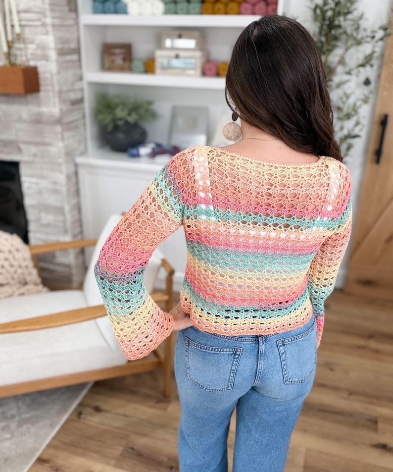 CROCHET PATTERN & VIDEO/ Selene Shell Stitch Top, Seamless Crochet Top ...
