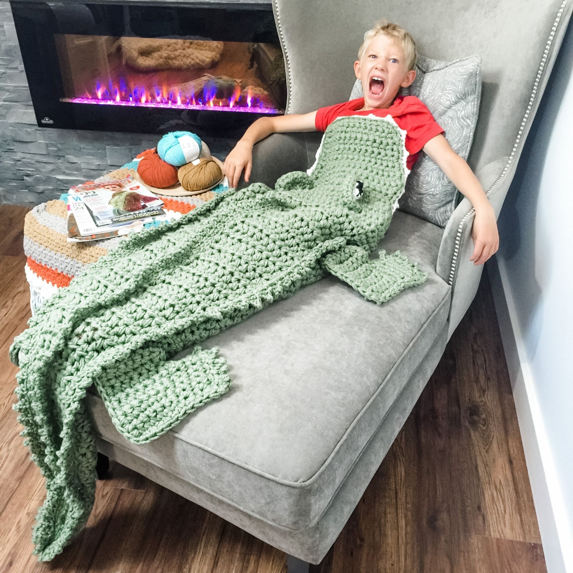 CROCHET PATTERN Alligator Blanket Alligator Costume Pattern | Etsy