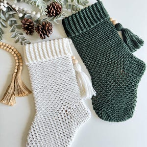 CROCHET PATTERN & VIDEO/ Holiday Weave Stocking, Crochet Stocking ...