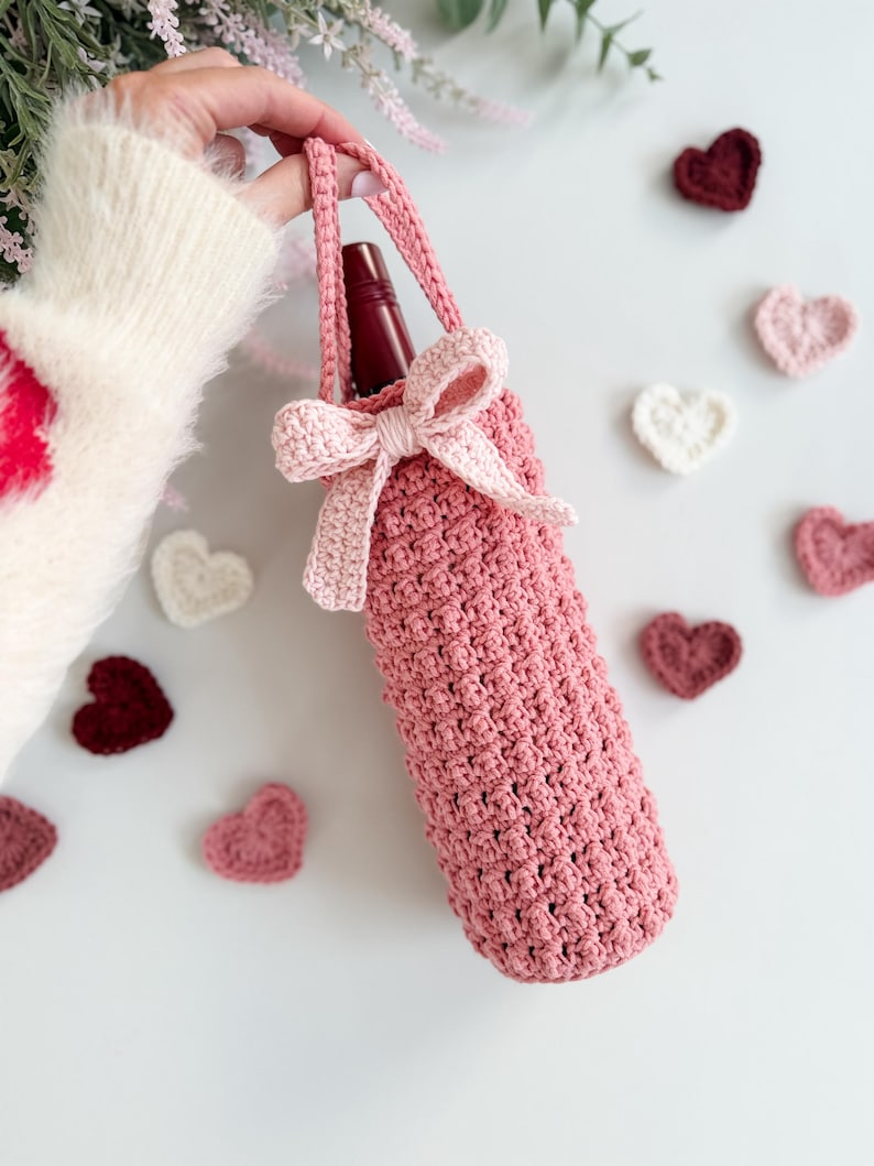 CROCHET PATTERN & VIDEO/ the Winterberry Wine Bottle Cozy, Crochet ...