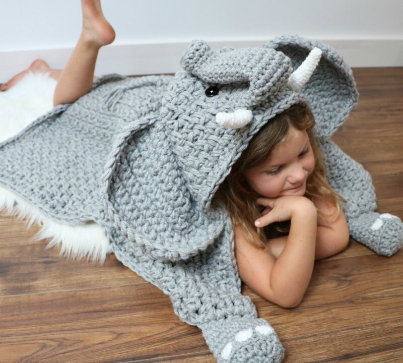 CROCHET PATTERN Hooded Elephant Blanket - Etsy
