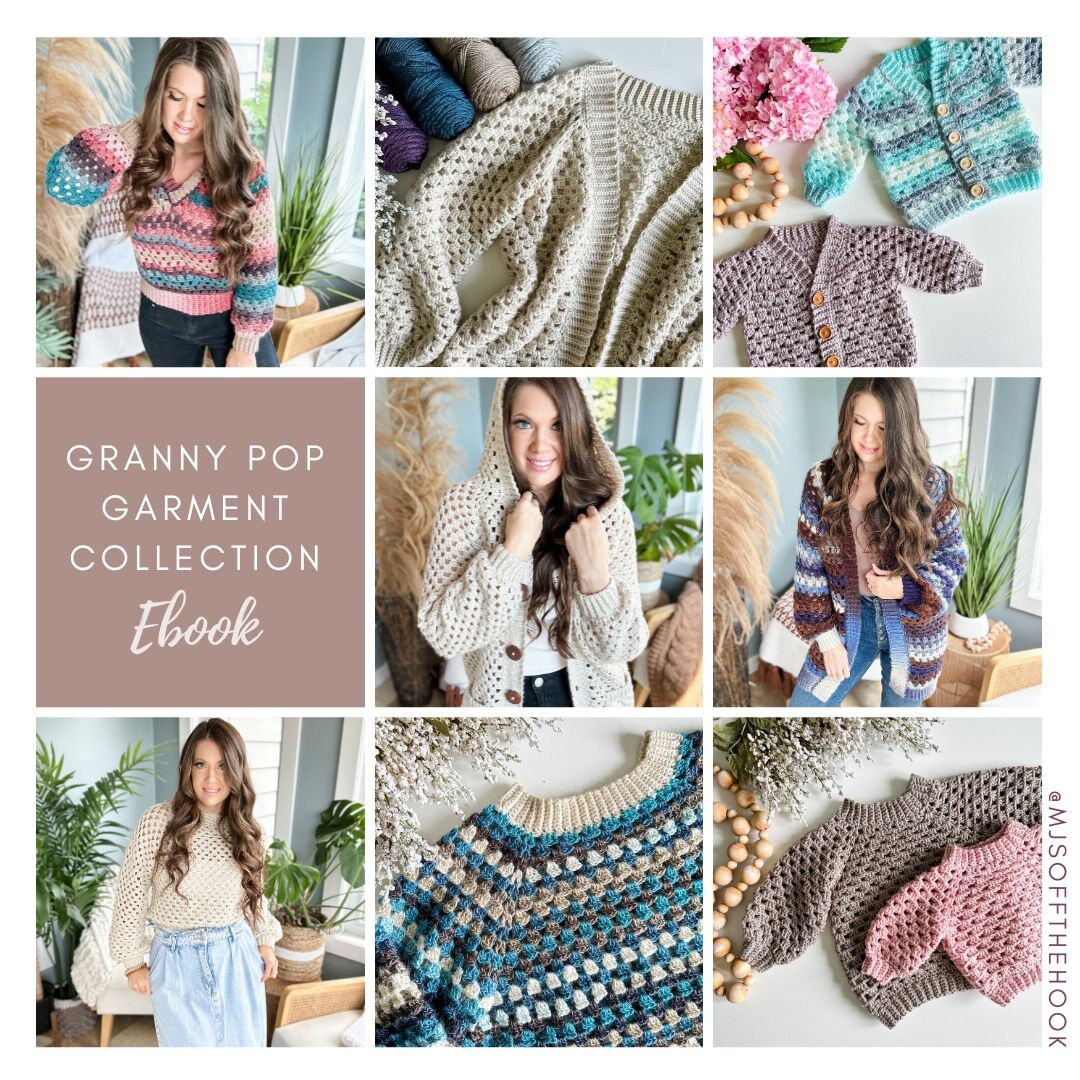 CROCHET PATTERN EBOOK / Granny Pop Garment Collection Ebook 6 crochet ...
