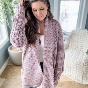CROCHET PATTERN & VIDEO/ Cuddly as a Cloud Cardigan in Adult and Child ...