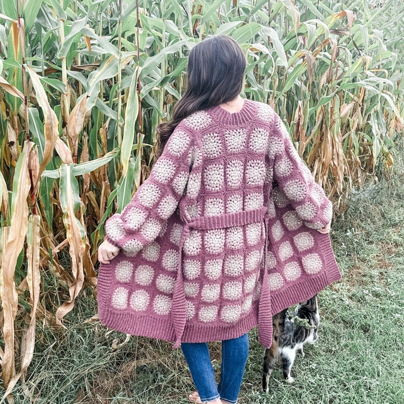 CROCHET PATTERN & VIDEO/ River Stone Coatigan, Granny Square Cardigan ...
