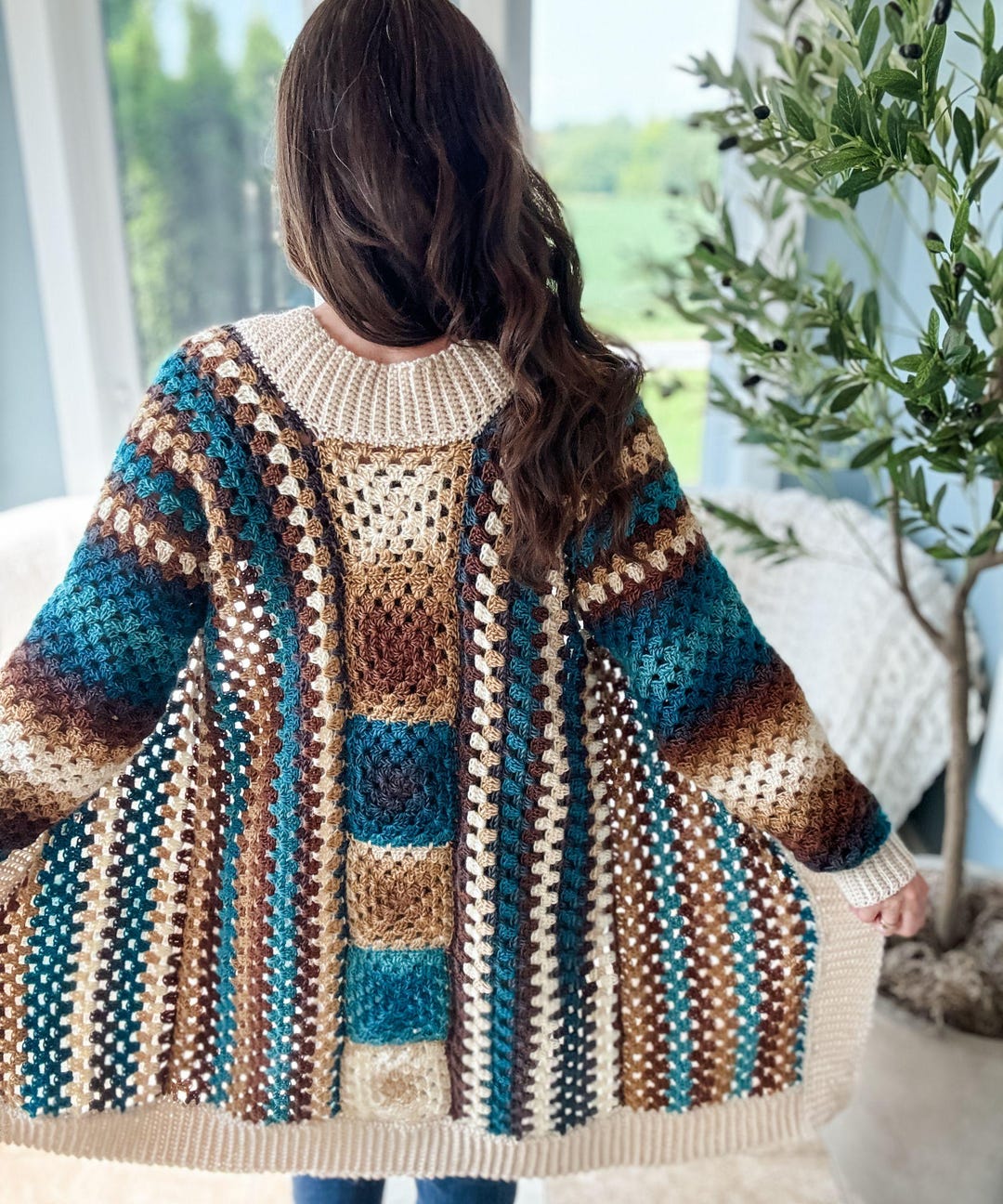 CROCHET PATTERN & VIDEO/ Cascade Mountain Cardigan, Granny Stitch ...