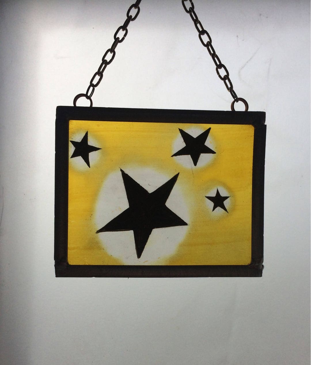 Black Star Glass Panel - Etsy