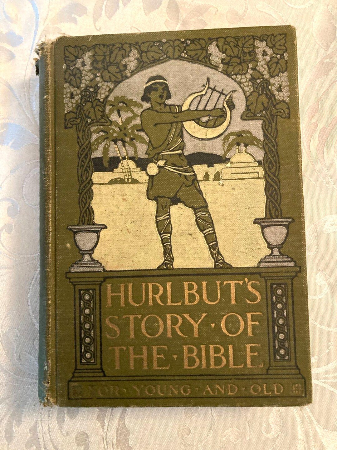 Antique 1904 Hurlbut's Story of the Bible Art Nouveau Library Academia ...