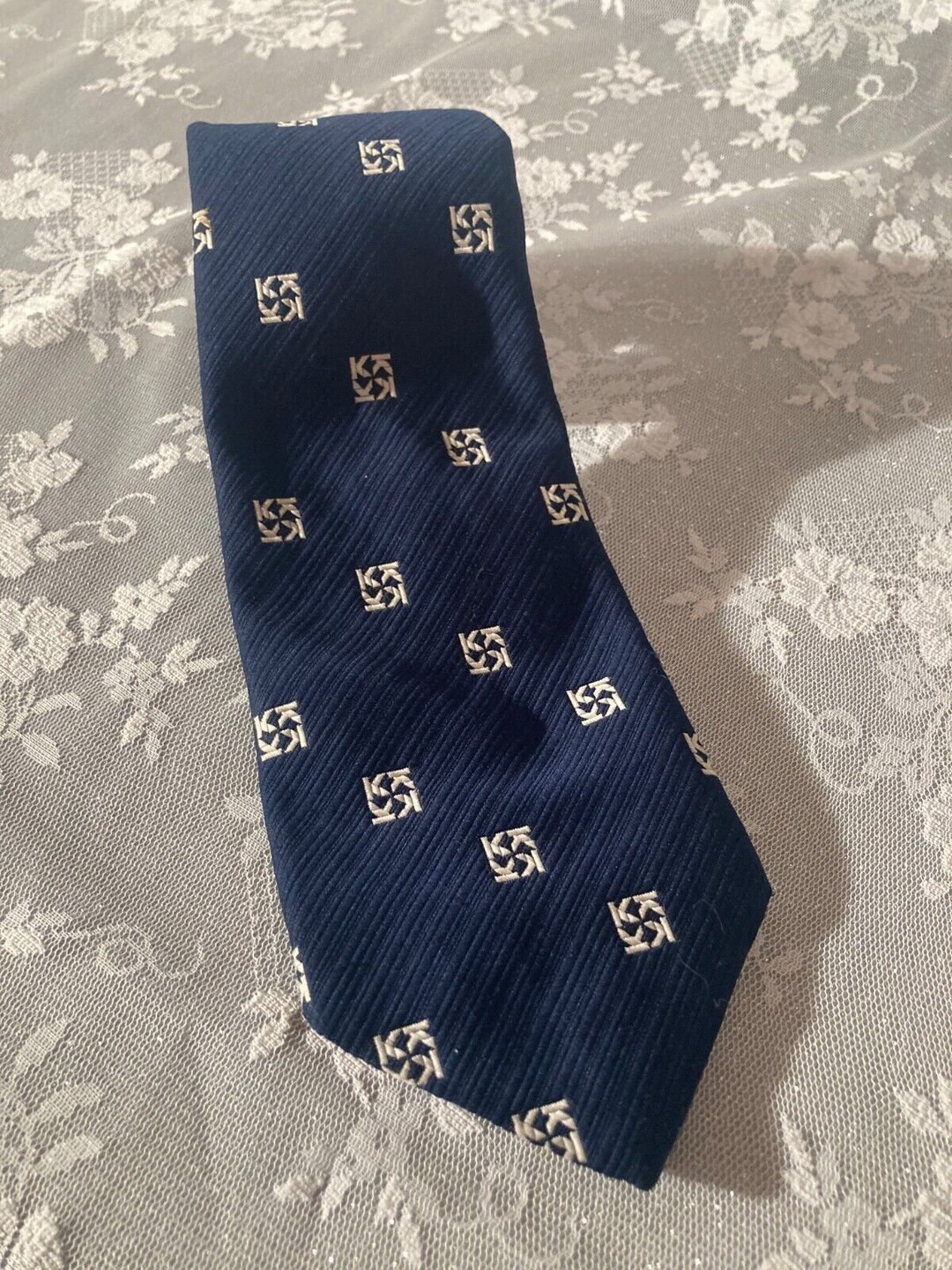 Vintage 70s Wide Necktie 1970s Blue Squares Groovy Retro Funky Costume ...