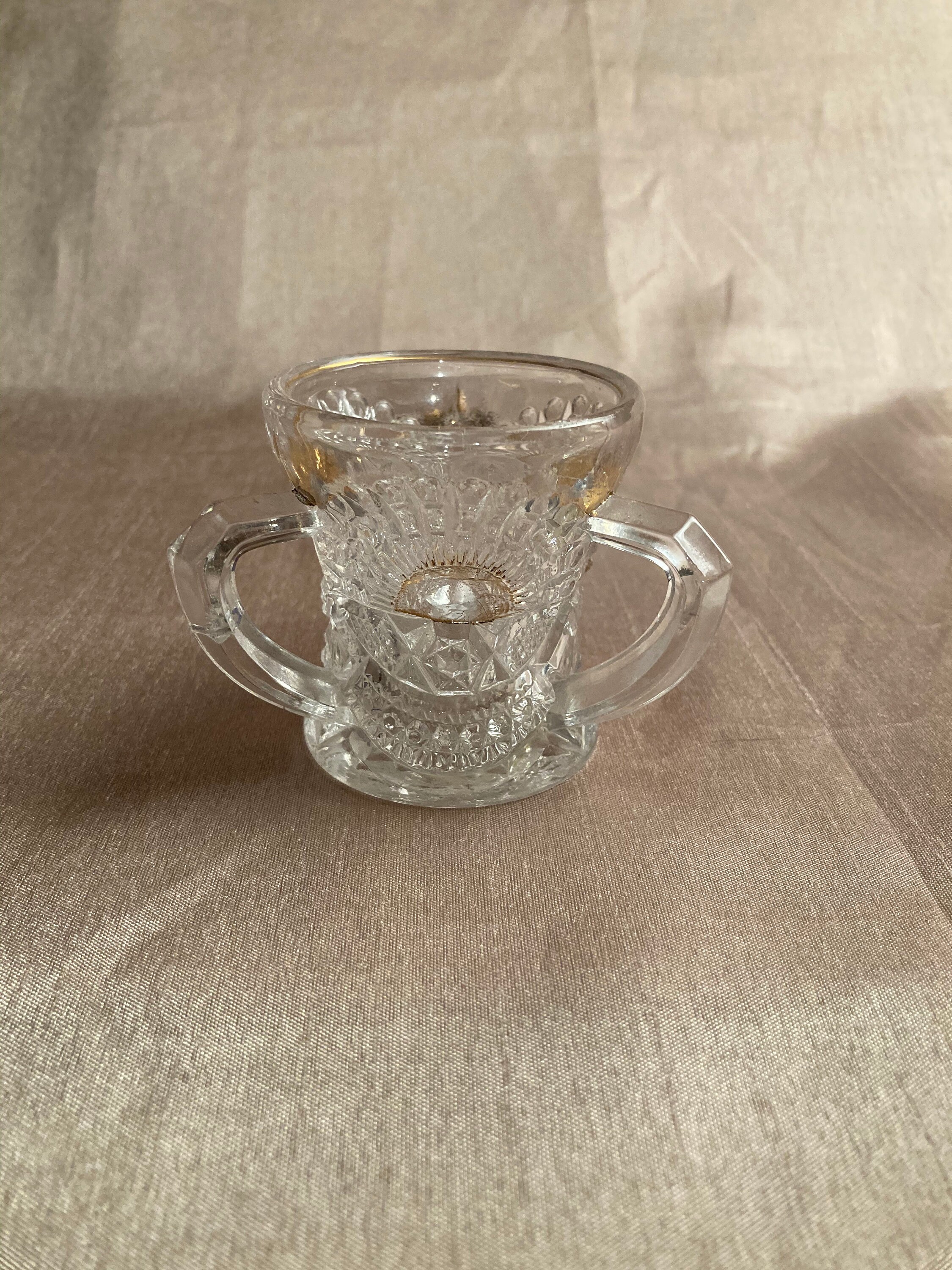 Vintage 1930s Cut Glass Loving Cup 30s Home Decor as is | Etsy