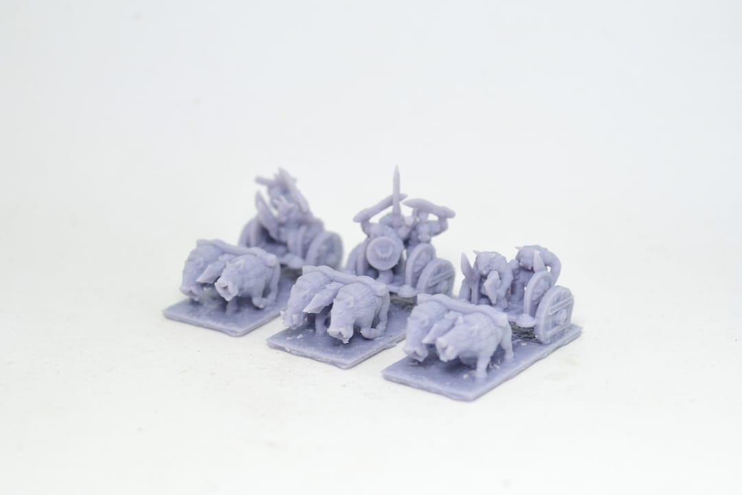 Warmaster 10mm - 15mm Orc and Goblin Chariots - Etsy