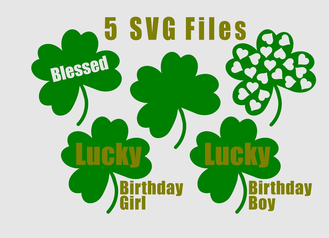 St. Patrick's Day SVG Bundle- Blessed Shamrock - Digital Designs for St ...