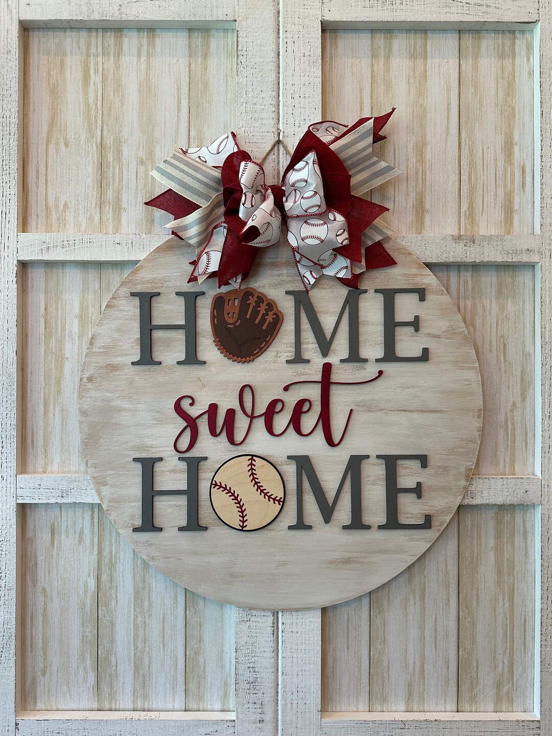 Baseball Themed Home Sweet Home Sign - Etsy