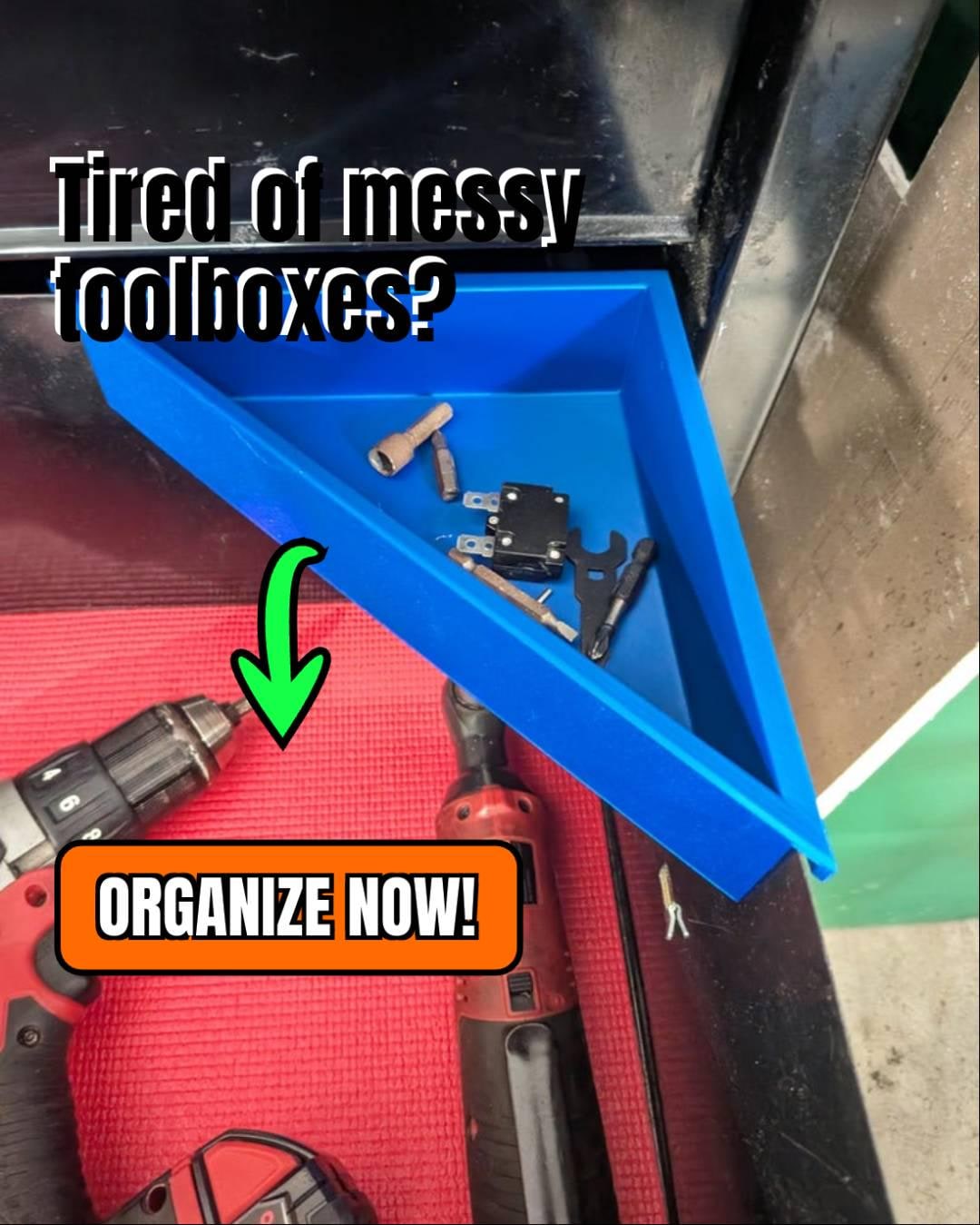3D Printed Triangle Tool Tray - Drawer Lip-mount Shop Organizer - Etsy