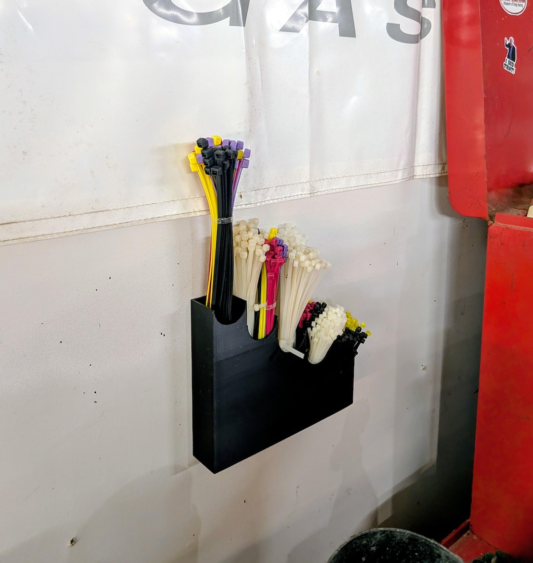 3D Printed Zip Tie Organizer | Wall Mountable Cable Tie Holder - Etsy