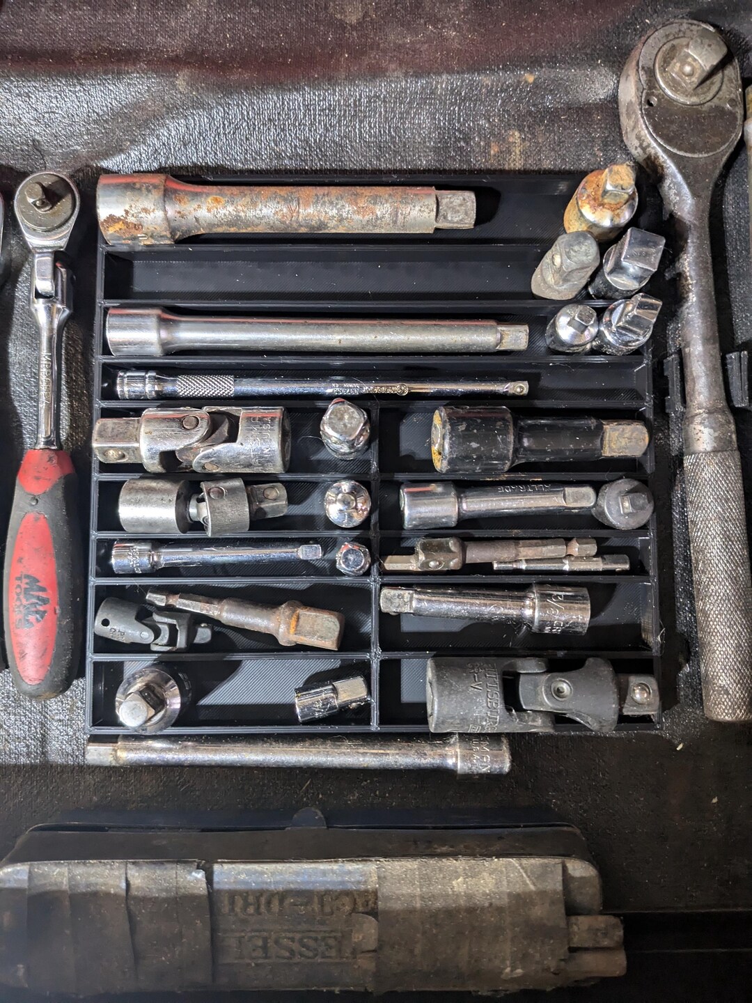 Extension Organizer Tray, Rachet Extension Organizer 1/4", 3/8" 1/2" 3D ...