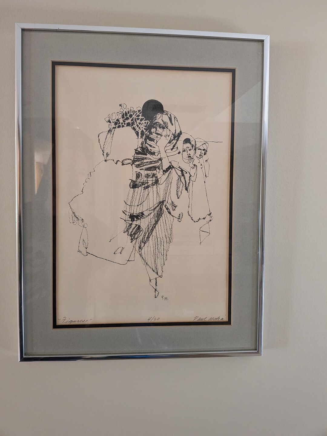 Paul Melia Signed Print "figures" 4/50 - Etsy