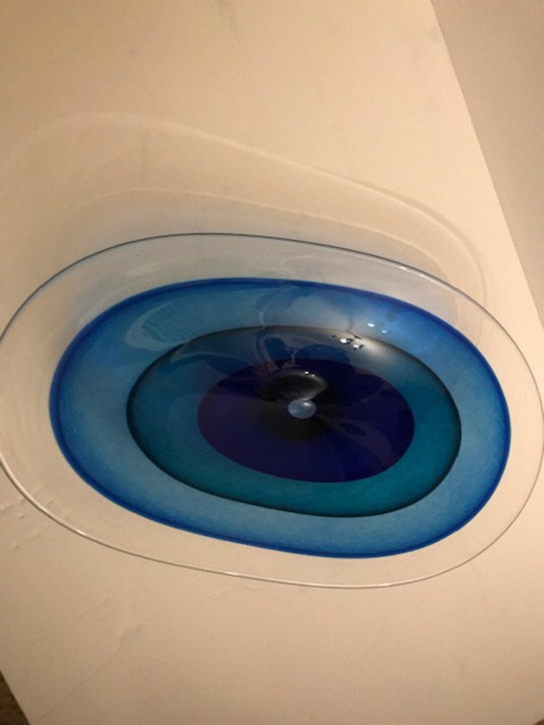 SATURN Glass Sculptural Bowl Signed by Artist Richard Glass - Etsy