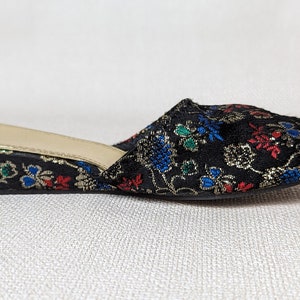 Vintage Bertlyn Mid-century Brocade Wedge Slippers US Size 6-6.5 USA - Etsy