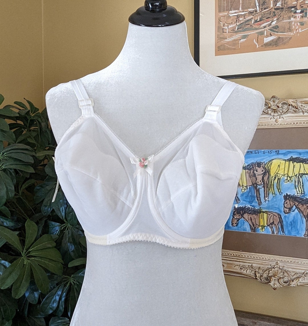 Vintage NOS Gossard White Underwire Bra - Size 36D - Push up Bra ...