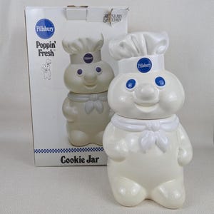 Vintage 1988 NIB Poppin' Fresh Pillsbury Dough Boy Cookie Jar by ...