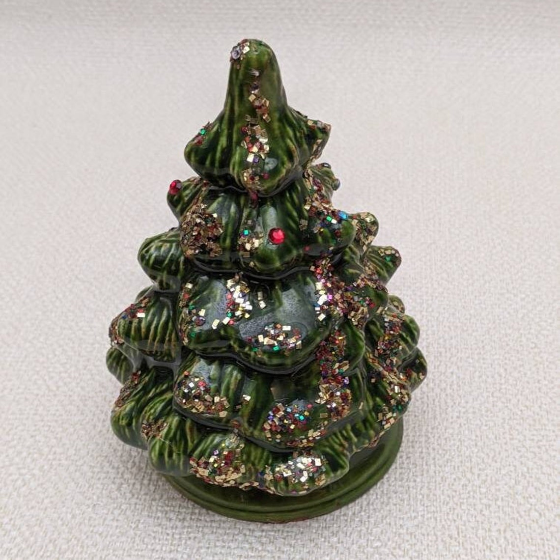 Vintage 5 Ceramic Mold Christmas Tree Hand Painted and | Etsy