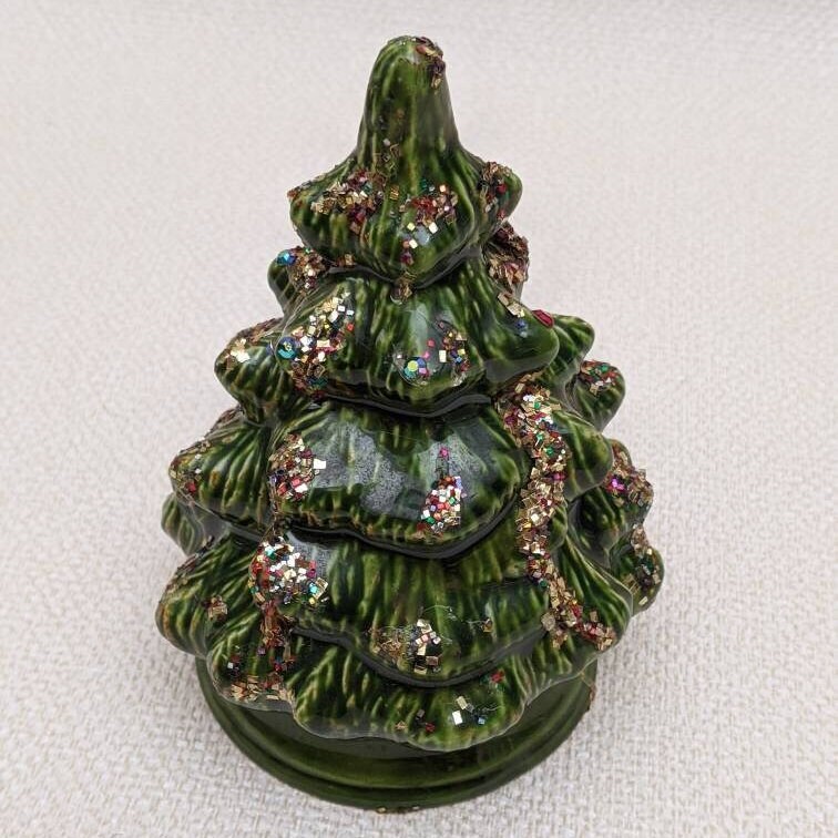 Vintage 5 Ceramic Mold Christmas Tree Hand Painted and | Etsy