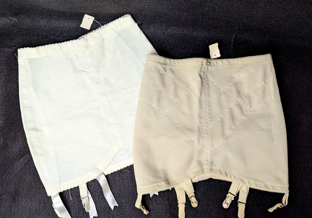 Your Choice - NOS Vintage OB Girdle With Garters - Beige or White ...