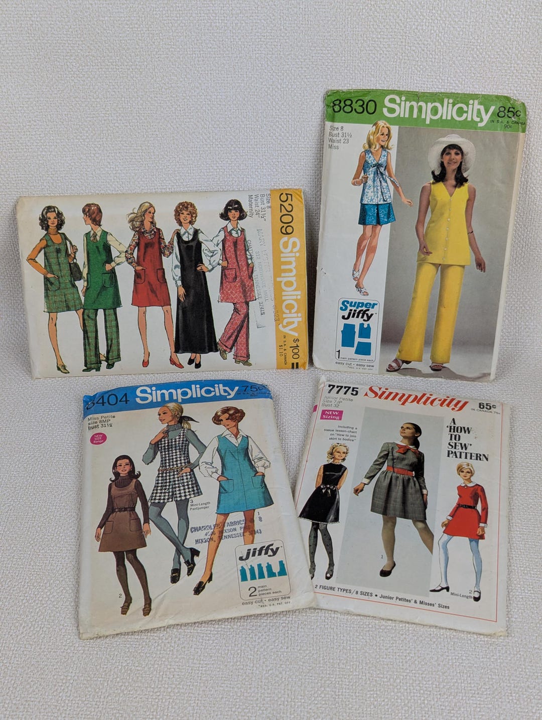 Lot of Four Late 1960's - Early 1970's Patterns - Uncut Sewing Patterns ...