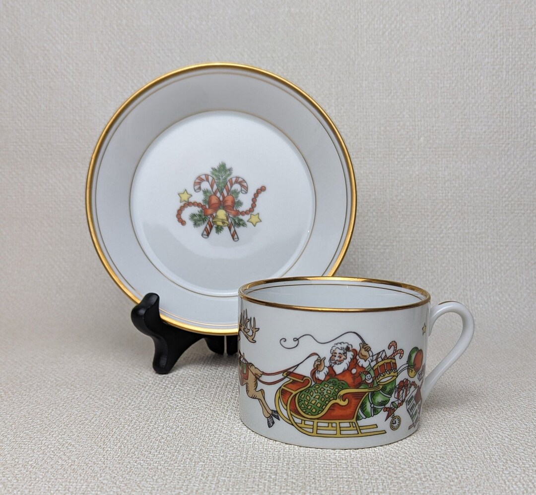 Vintage 1978 Fitz & Floyd St Nicholas Cup and Saucer Set - Sold ...