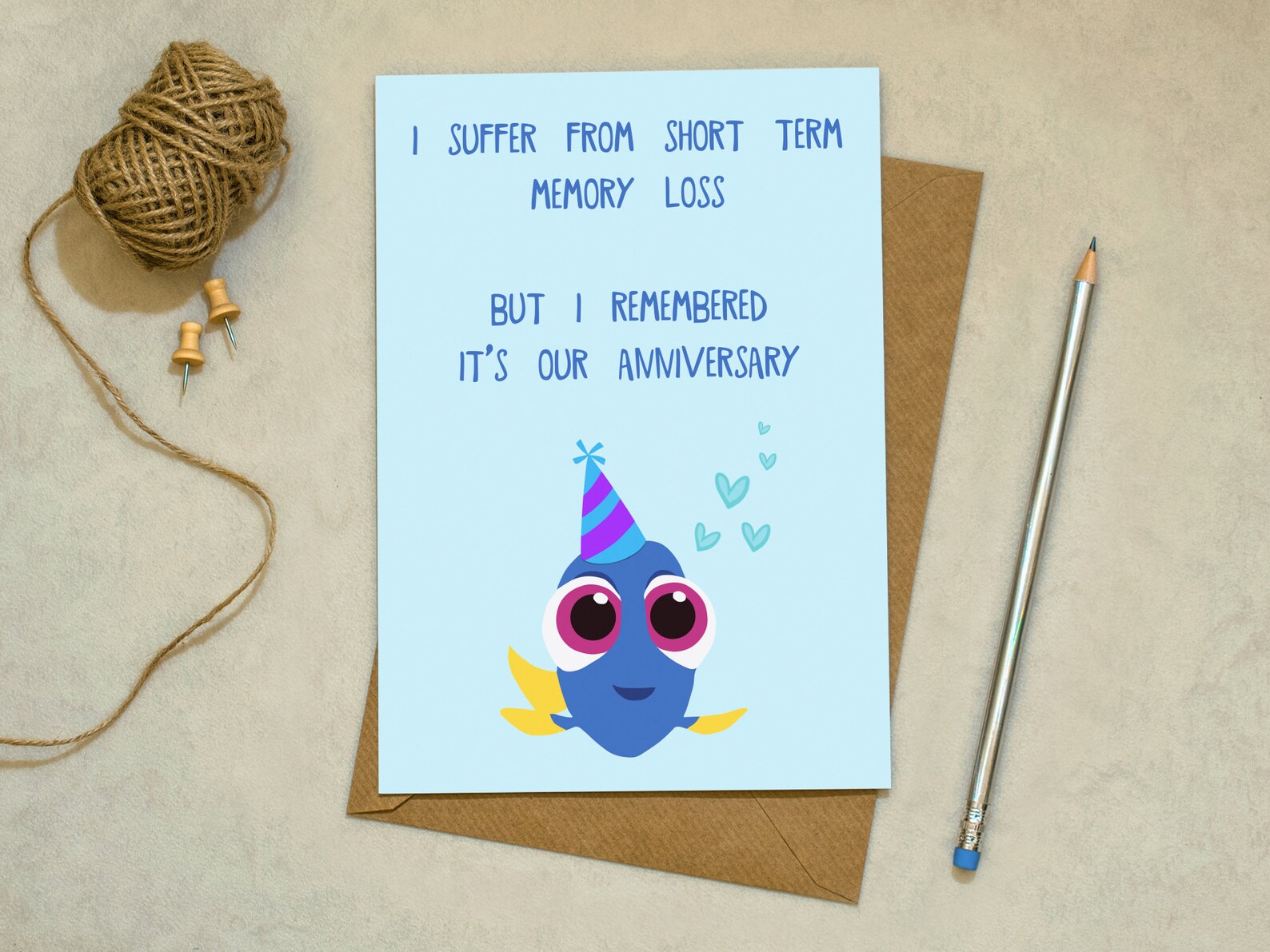 Finding Dory - I Remembered Your Birthday/anniversary - Greetings Card ...