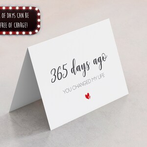 365 Days Ago - Greetings Card | Love Card | Anniversary Card - Etsy