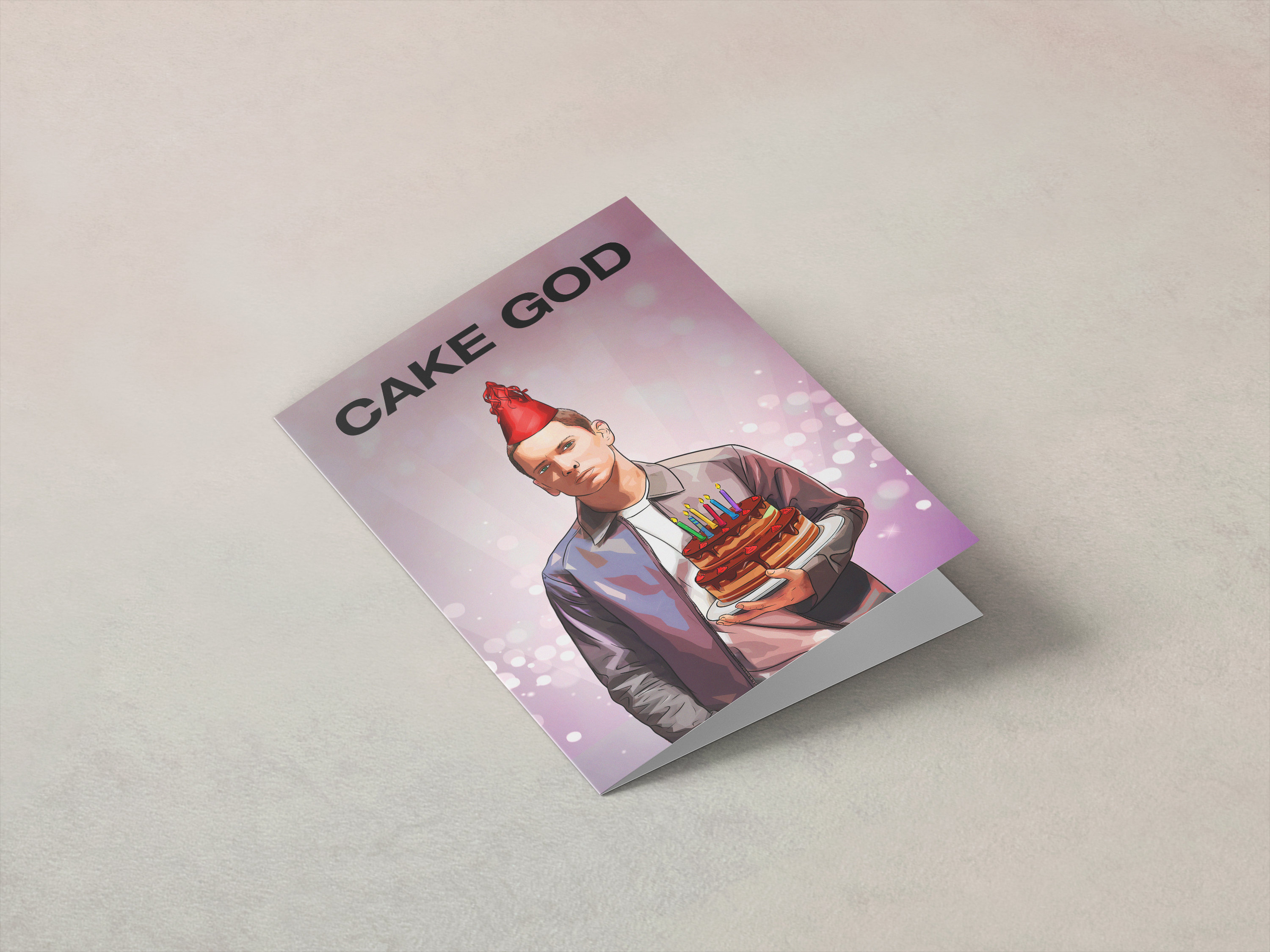 Eminem Slim Shady Rap God Cake God Birthday Greetings Card – Funny Hip ...