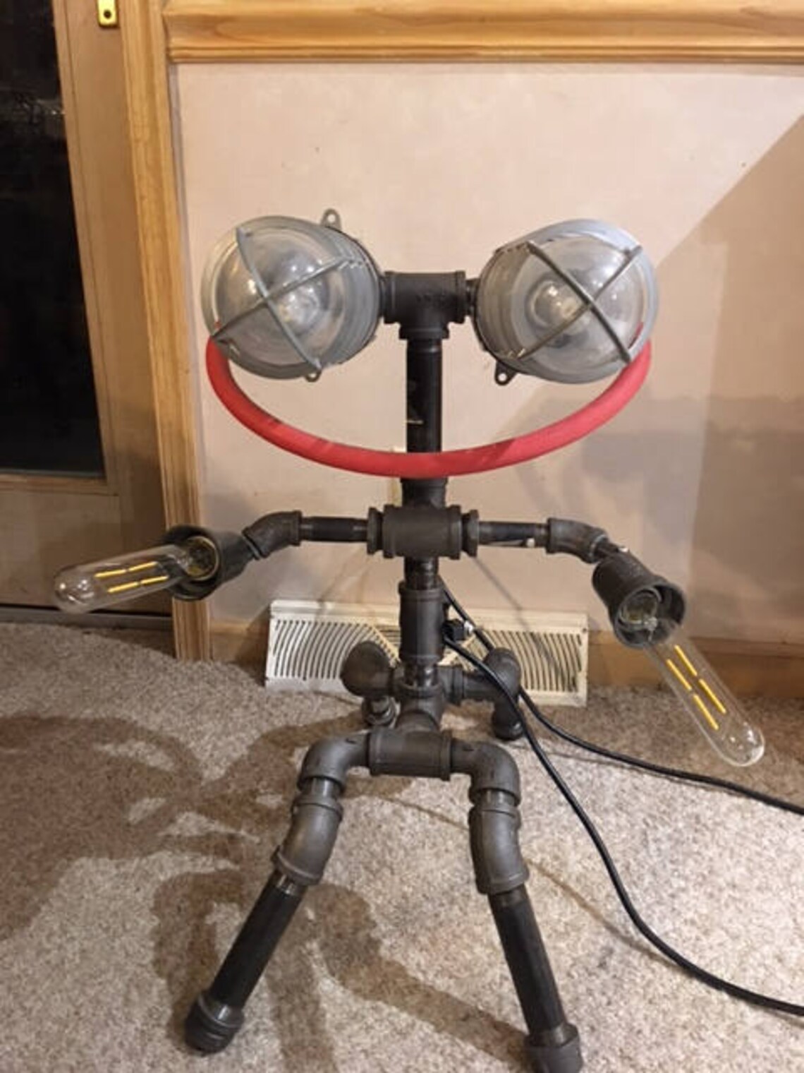 Steampunk-industrial-robot-pipe-lamp - Etsy