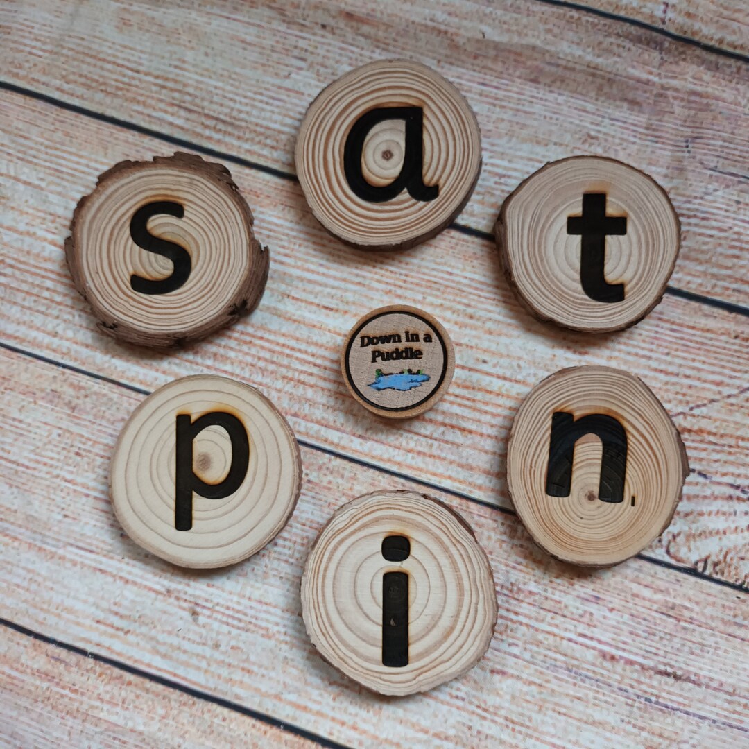 Set 1 Phonics Letters Satpin Wooden Disc Nursery Resource - Etsy UK