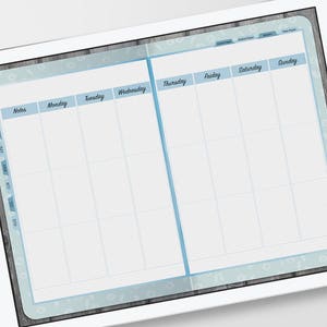 Realistic Blue Digital Planner - Etsy