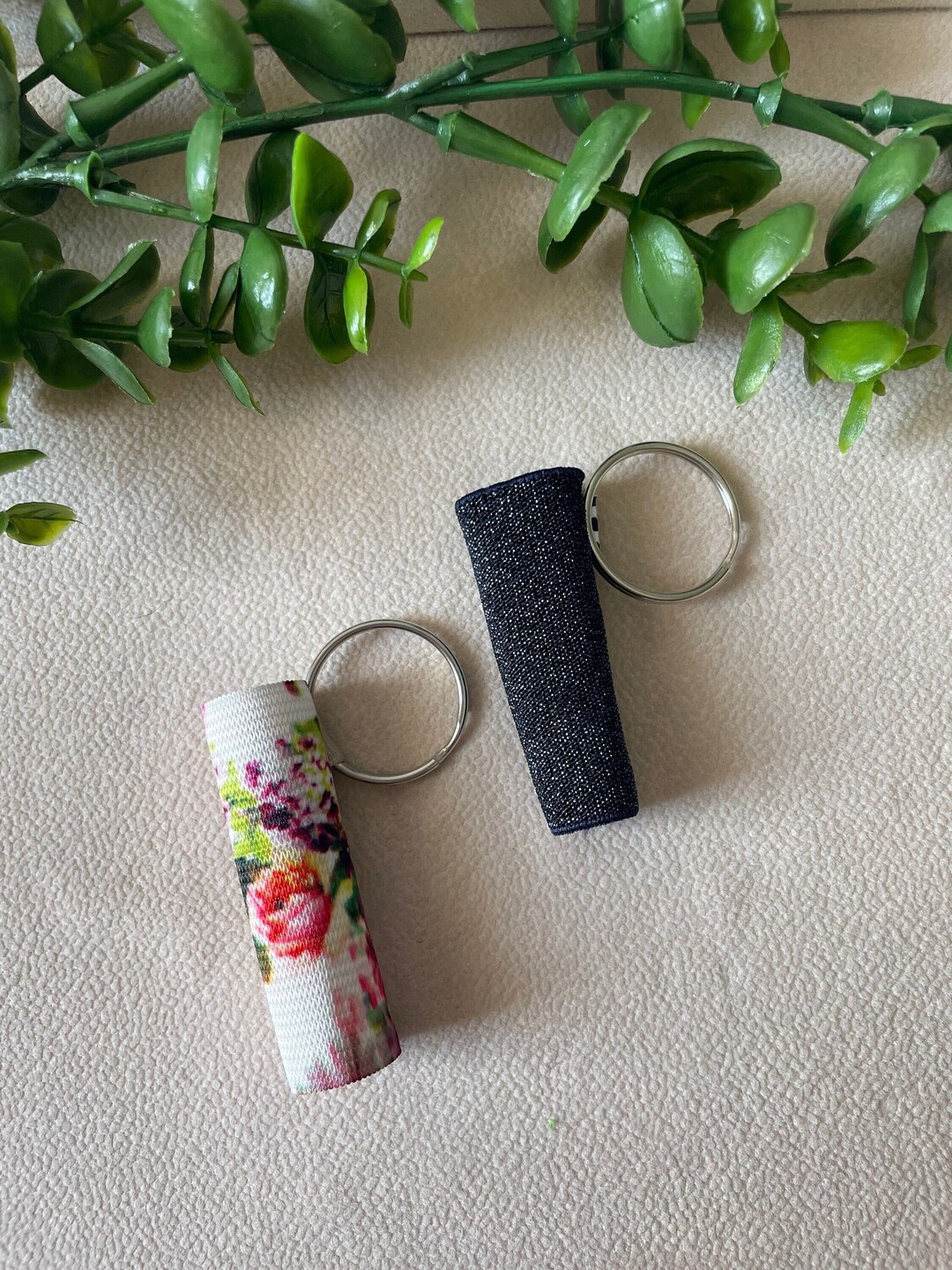 Elastic Chapstick Holder Keychain - Chapstick Keychain - Elastic ...