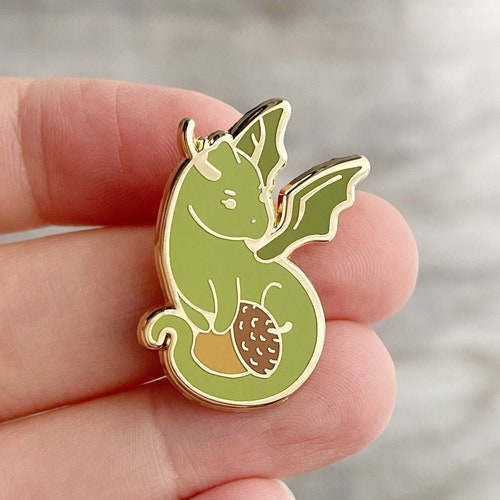 Gold Dragon Enamel Pin - Etsy